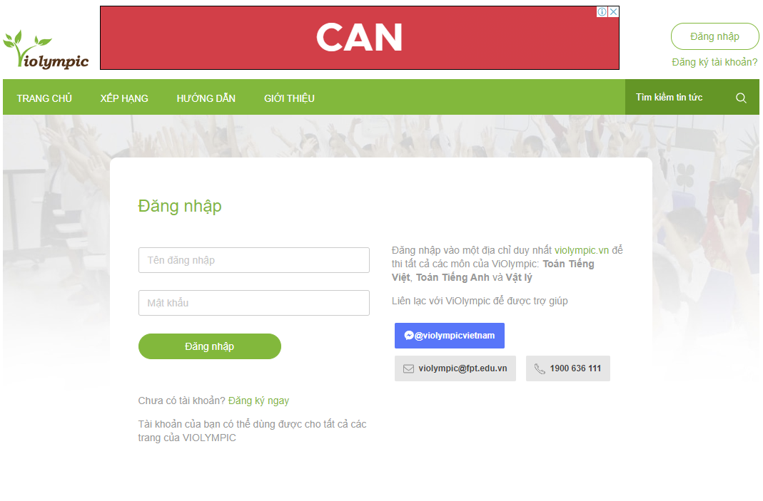 Hướng dẫn đăng nhập trên trang Violympic.vn | VioEdu