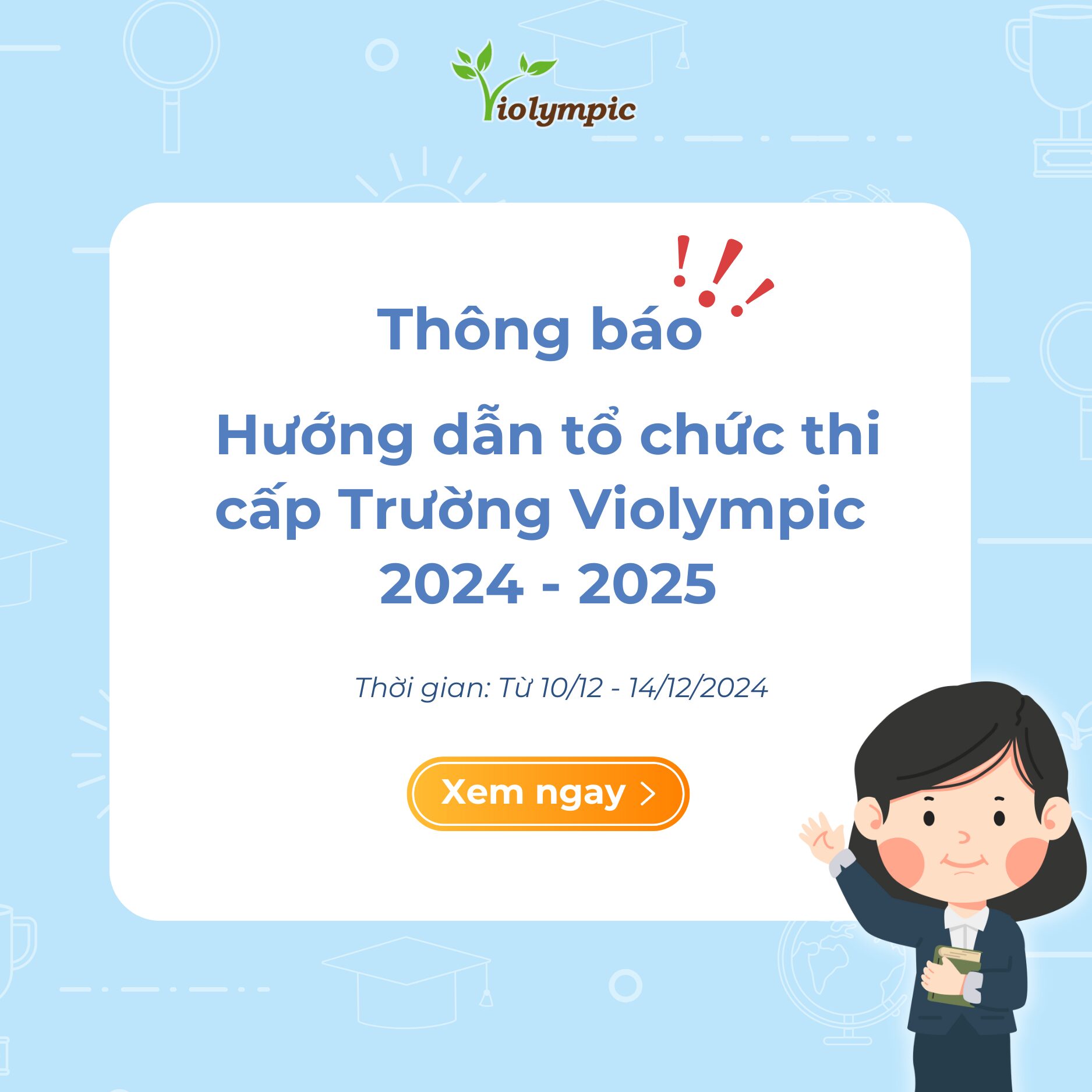Hướng dẫn thi vòng cấp Trường Violympic năm học 2024-2025 | VioEdu